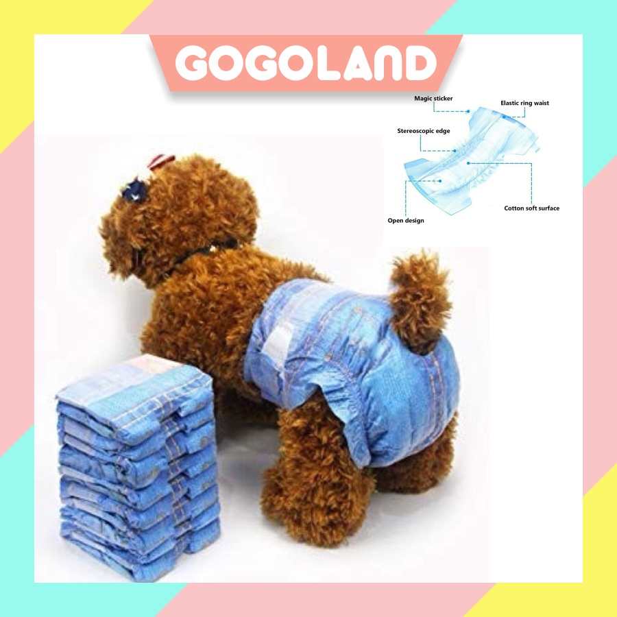 Jual ⭐Gogoland⭐ POPOK ANJING FEMALE PET SOFT DISPOSABLE DIAPERS BETINA ...