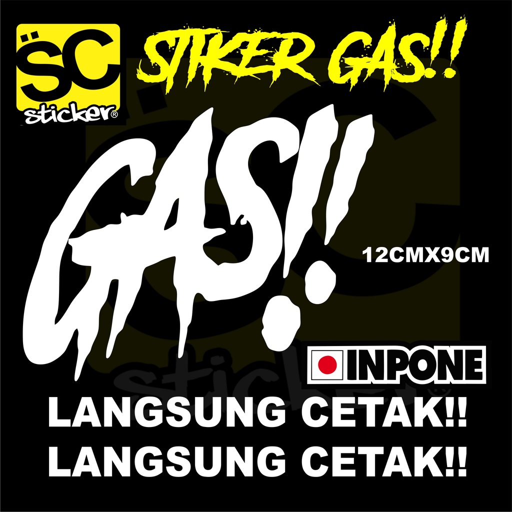 Jual STIKER GAS!! gas stiker ipone inpone cutting cb tangki hologram ...