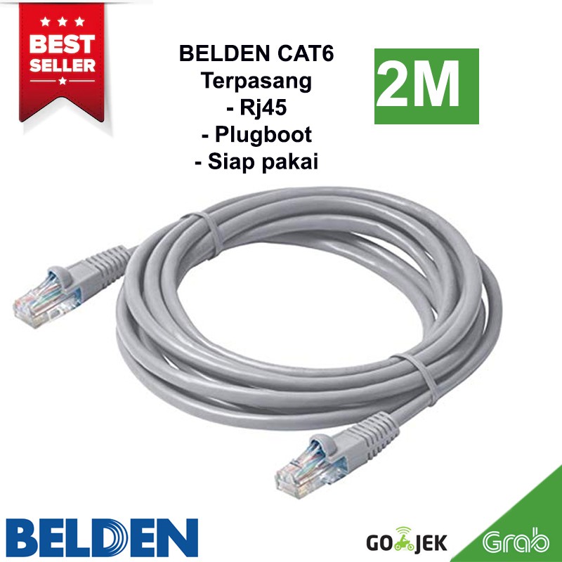 Jual kabel lan 2 meter cat 6 belden jaringan internet wifi terbaik ...