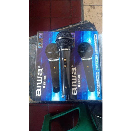 Jual mic kabel aiwa aw 108b mic pegang mic dynamic mic meja mic dynamic ...