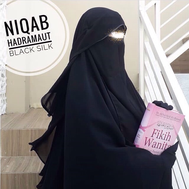 Jual Niqab hadramaut jetblack | Shopee Indonesia