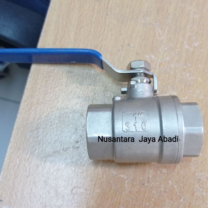 Jual Ball Valve / Stop Kran Sankyo Stainless 316 Drat 1 " inchi DN 25 Model 2pc / Fullbore ...