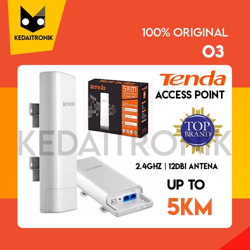 Jual NEW TENDA O3 03 Outdoor AP Access Point To Point 2.4Ghz CPE Router ...