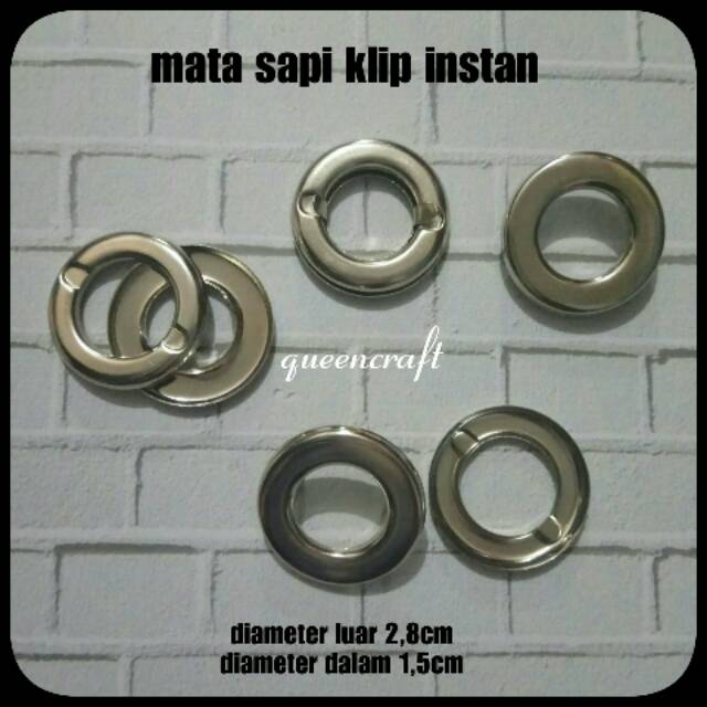 Jual (6pcs) Mata sapi klip instan NIKEL | Shopee Indonesia