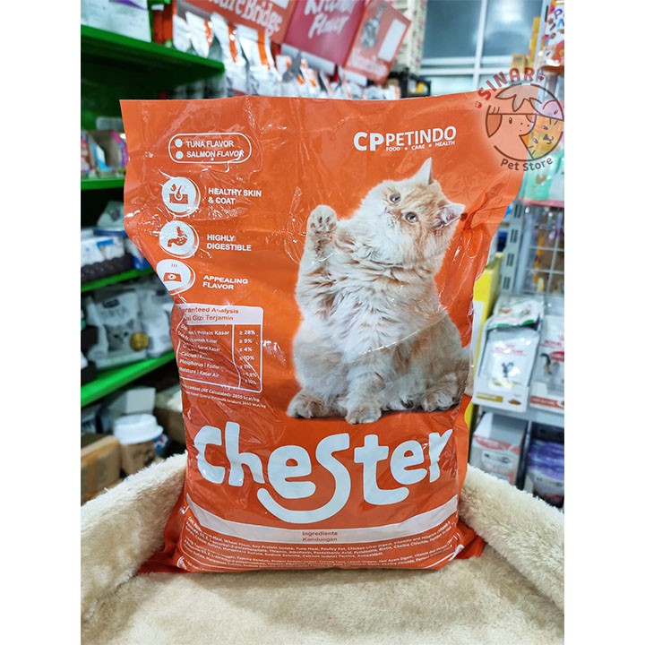 Jual CHESTER 800G Cat Food - Makanan Kucing All Stage rasa Tuna Pelet ...