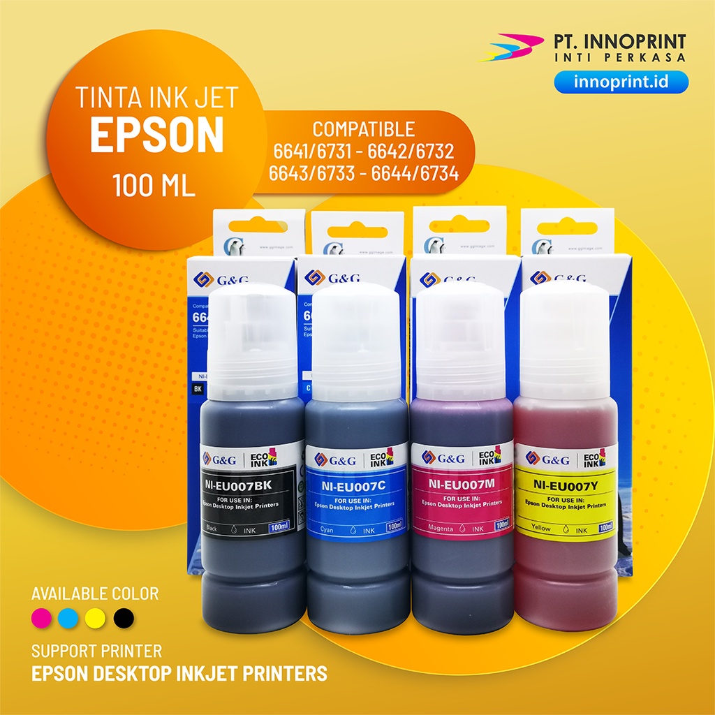 Jual Tinta Dye G&G Original Compatible Epson 001, 003, 005, 008 100ml ...