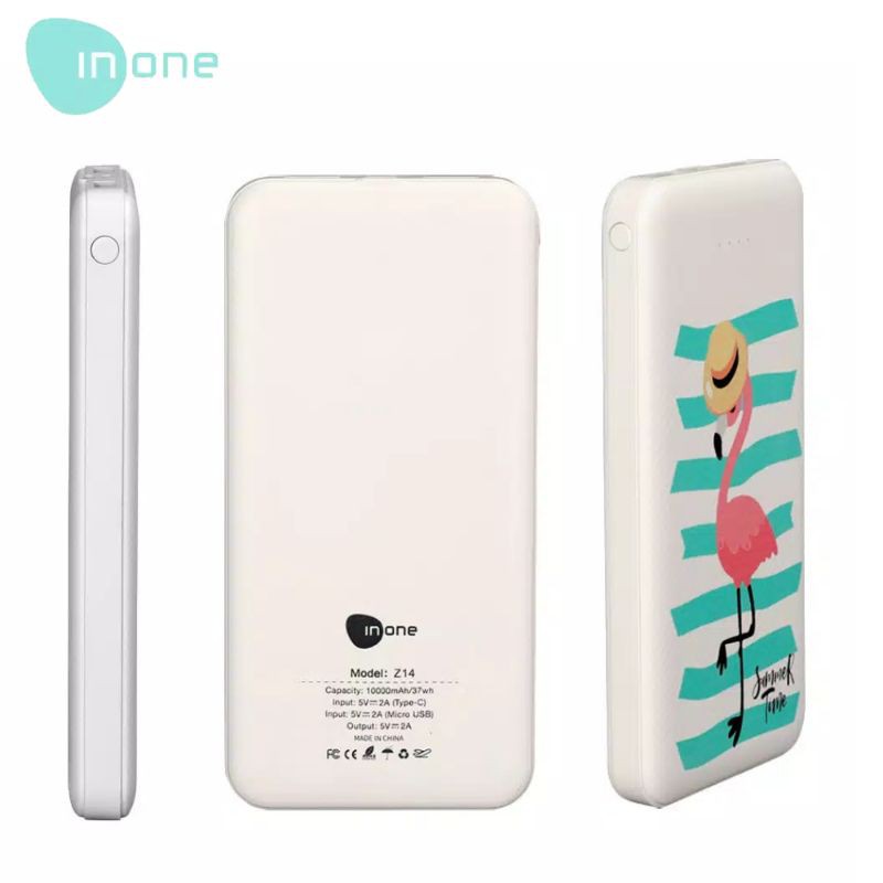 Jual Power Bank Inone Z14 Cute Portable Charger 10000 mAh Fast Charging ...