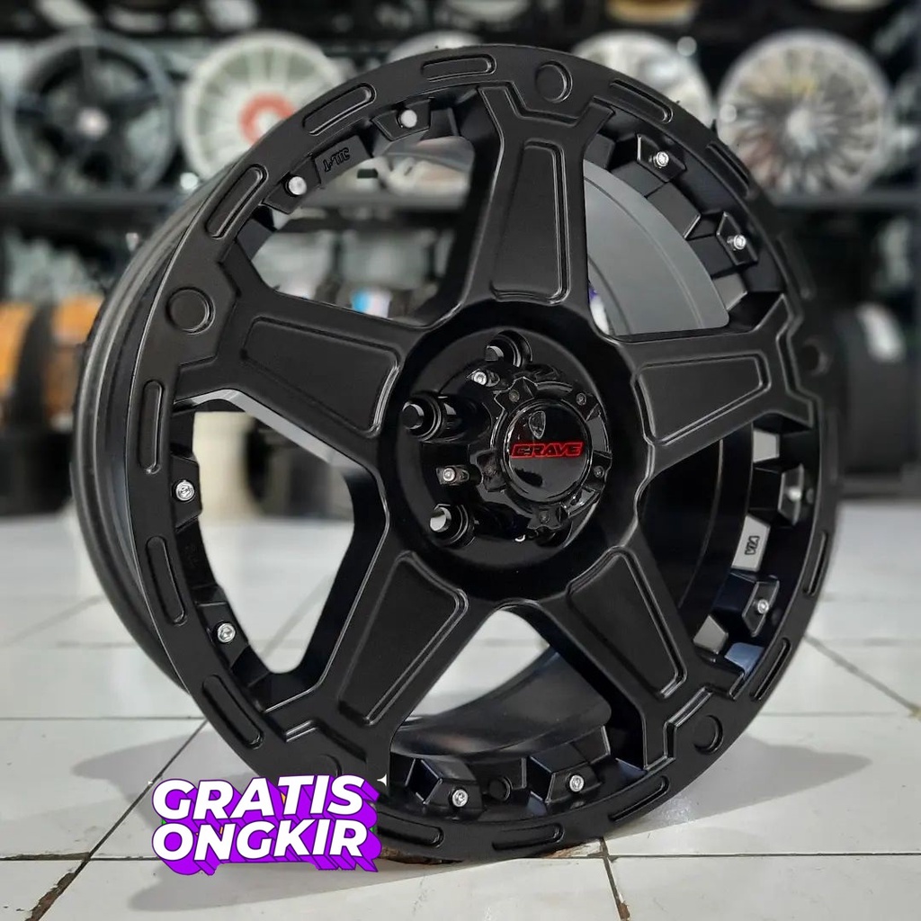 Jual velg racing offroad BRAVE R17 Lebar 8 Pcd 5x114,3 velg mobil ring 17 mobil xpander.innova ...