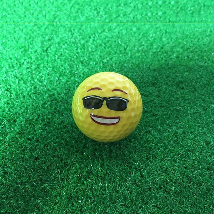 Jual Emoji Golf Ball Funny Practice Yellow Training Bola Sunglasses ...