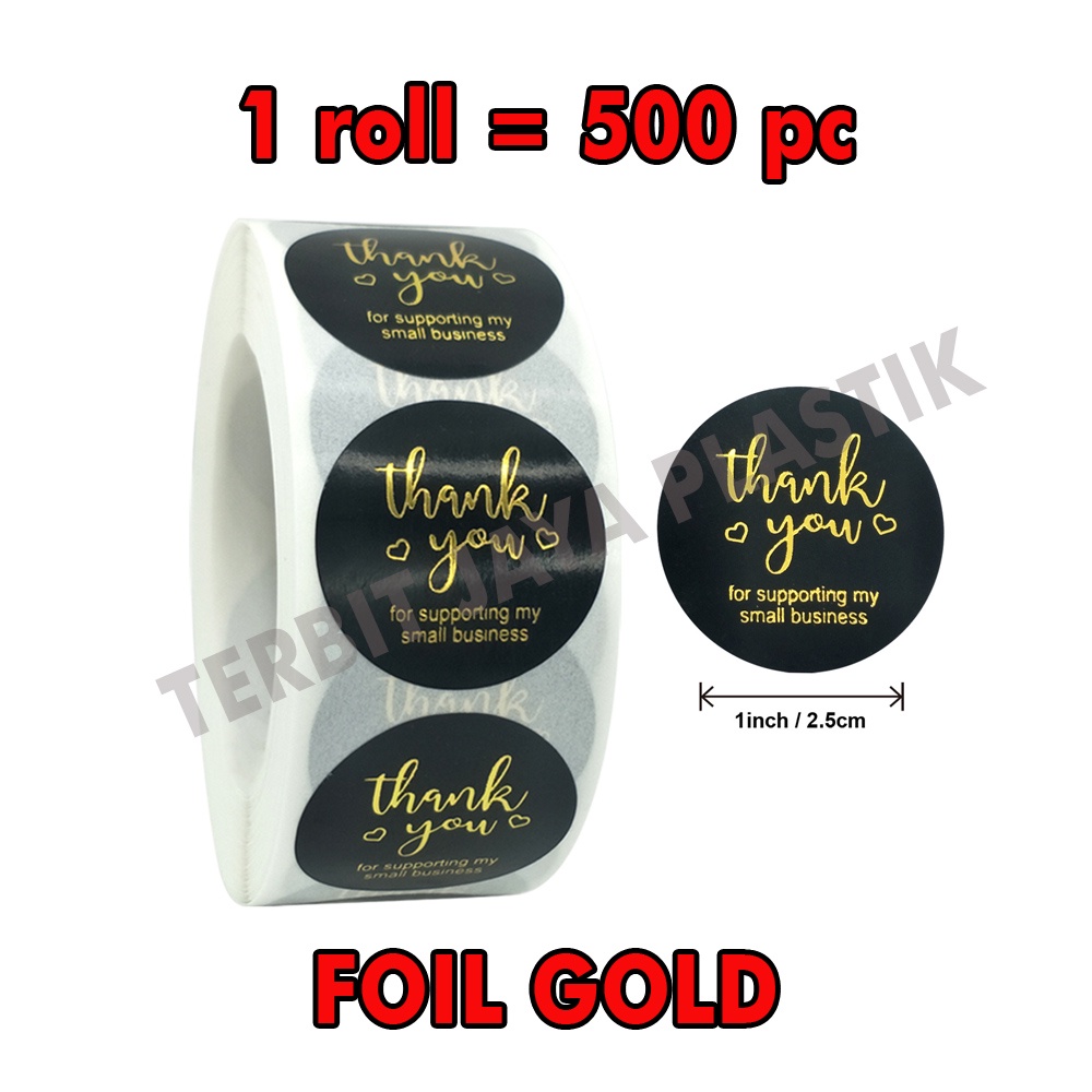 Jual [500pc] Stiker Seal Penutup Bulat Thank You Handmade Support ...