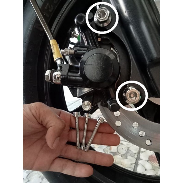 Jual BAUT STAINLESS 2KUNCI KALIPER MIO SOUL FINO (1BAUT) | Shopee Indonesia