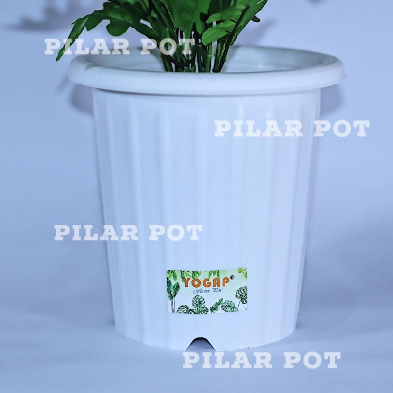 Jual Pot Bunga Tanaman Tinggi Ypt 19 Yogap Putih Bahan Tebal - YOGAP ...
