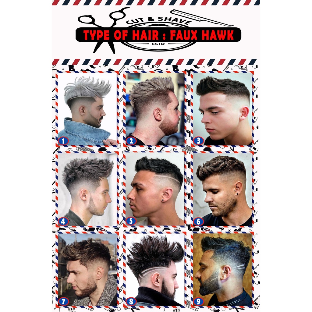Jual Poster Barbershop / poster pangkas rambut / model rambut terbaru ...