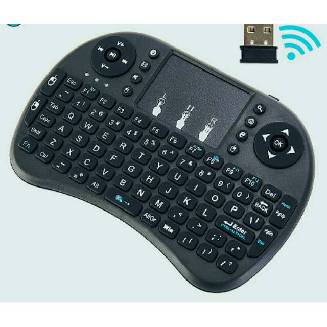 Jual Wireless Qwerty Keyboard Mini 2.4Ghz Touchpad Combo With USB ...