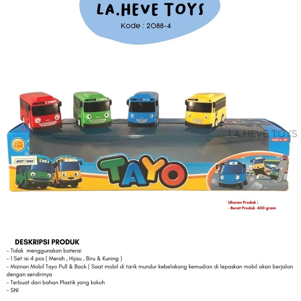 Jual Mainan Tayo Pull Back & GO isi 4 Pcs - Tayo The Little Bus ...
