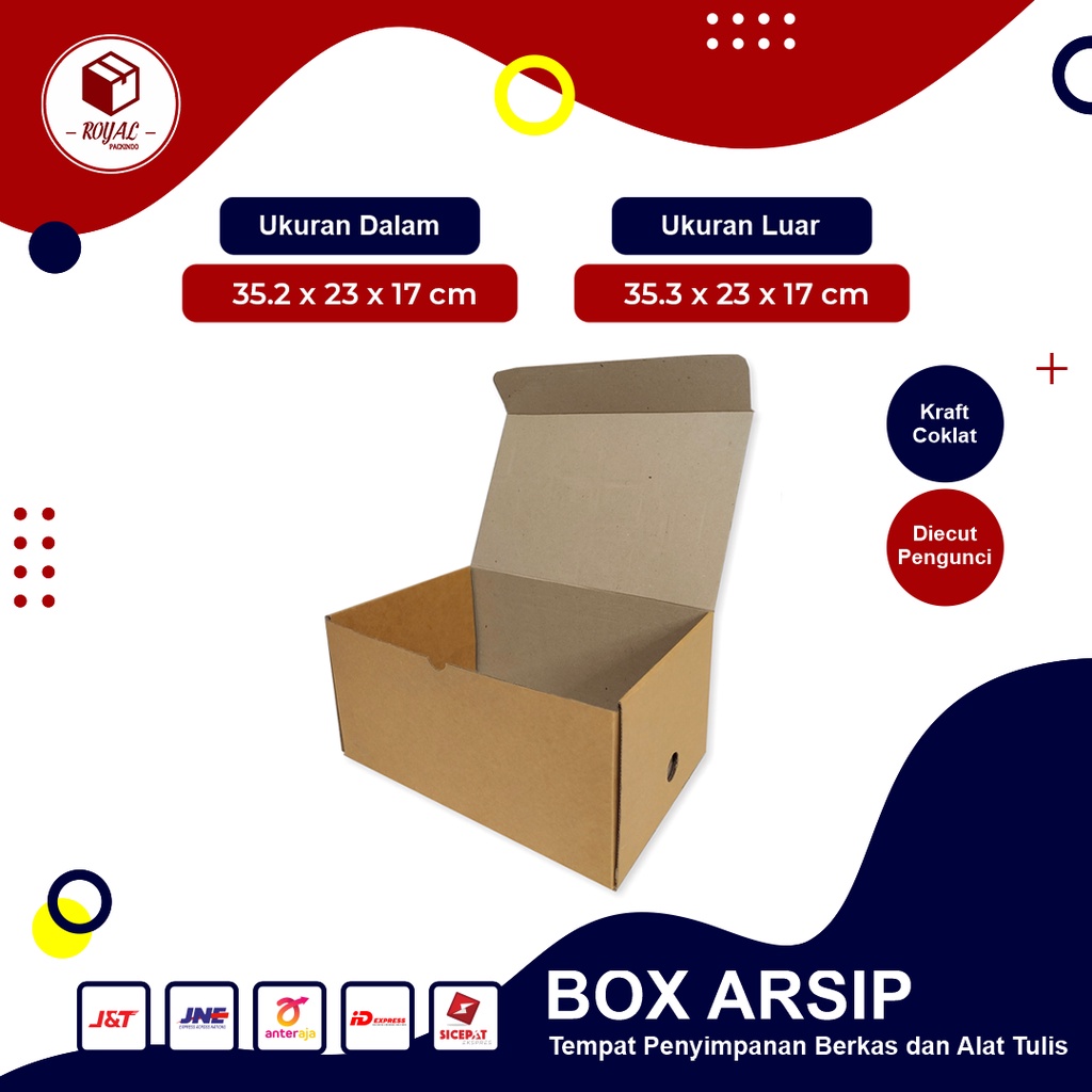 Jual Kardus Box File/Arsip Box Ukuran 35 x 23 x 17 cm | Shopee Indonesia