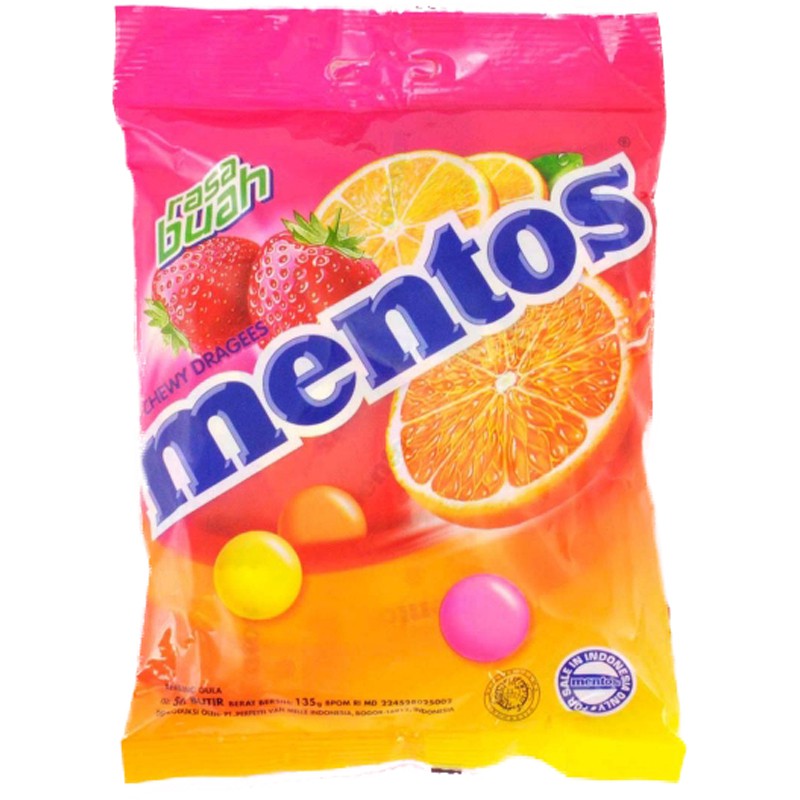Jual Mentos Fruit Bag 121.5g | Shopee Indonesia