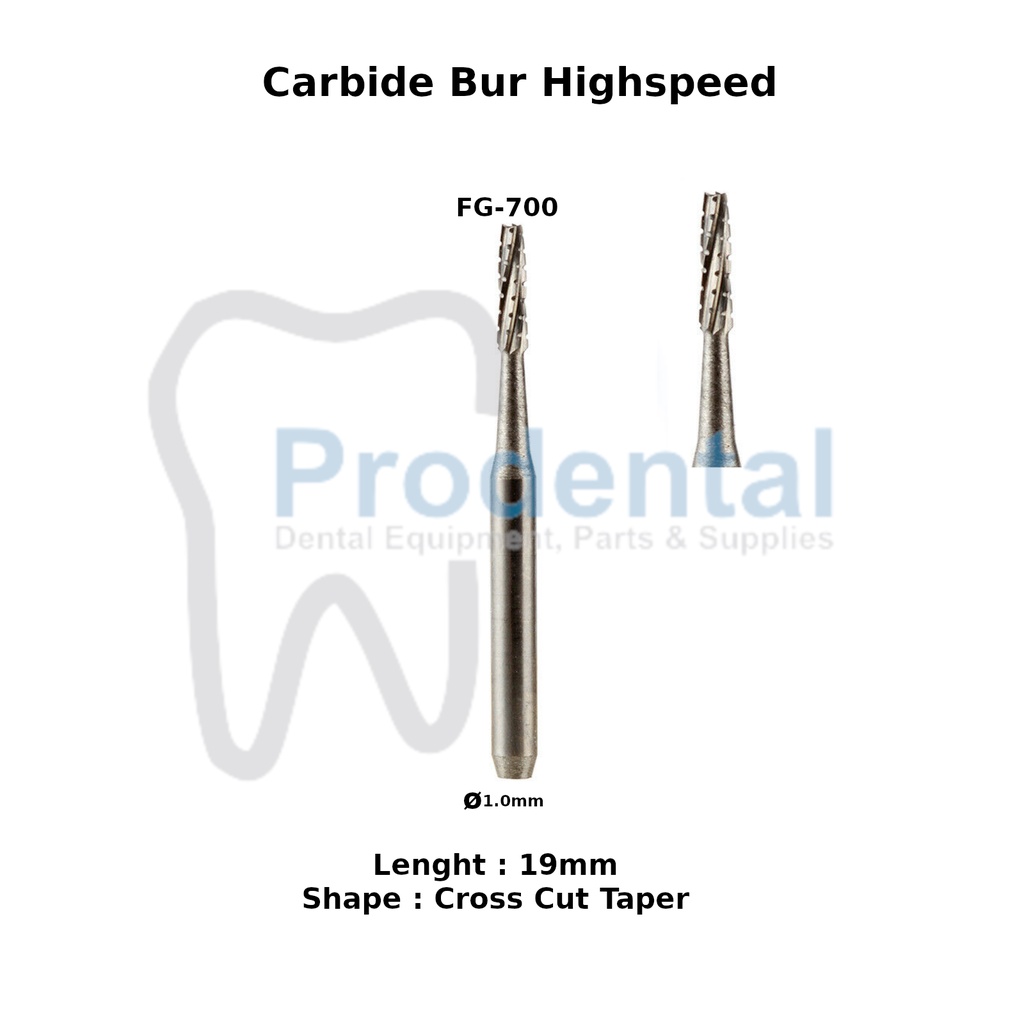 Jual Dental bur tulang FG FG-700 carbide tungsten cross cut taper ...