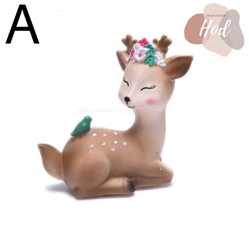 Jual Topper Flower Deer Hiasan Kue Ulang Tahun Ornamen Bentuk Rusa ...