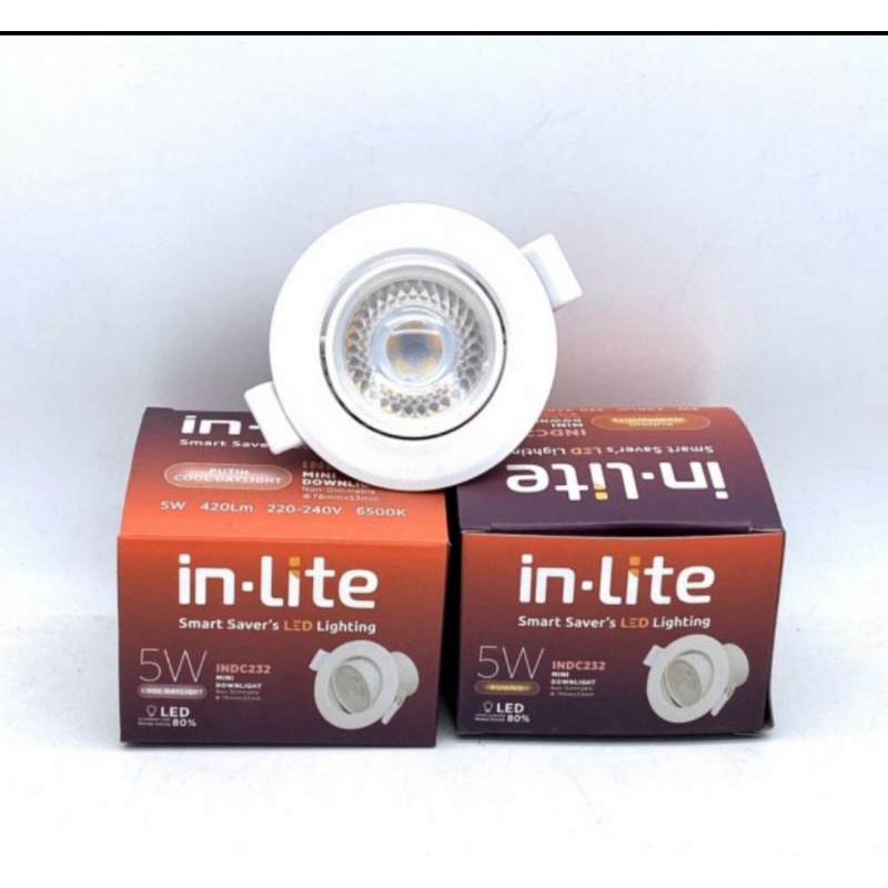 Jual LAMPU SPOTLIGHT INLITE / IN-LITE SOROT DOWNLIGHT LED 5W INDC232 ...