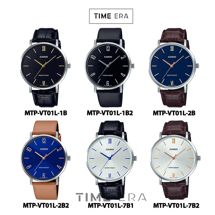 Jual Casio Original MTP-VT01L-1B 2B 7B1 7B2 Jam Tangan Kulit Pria | Shopee Indonesia