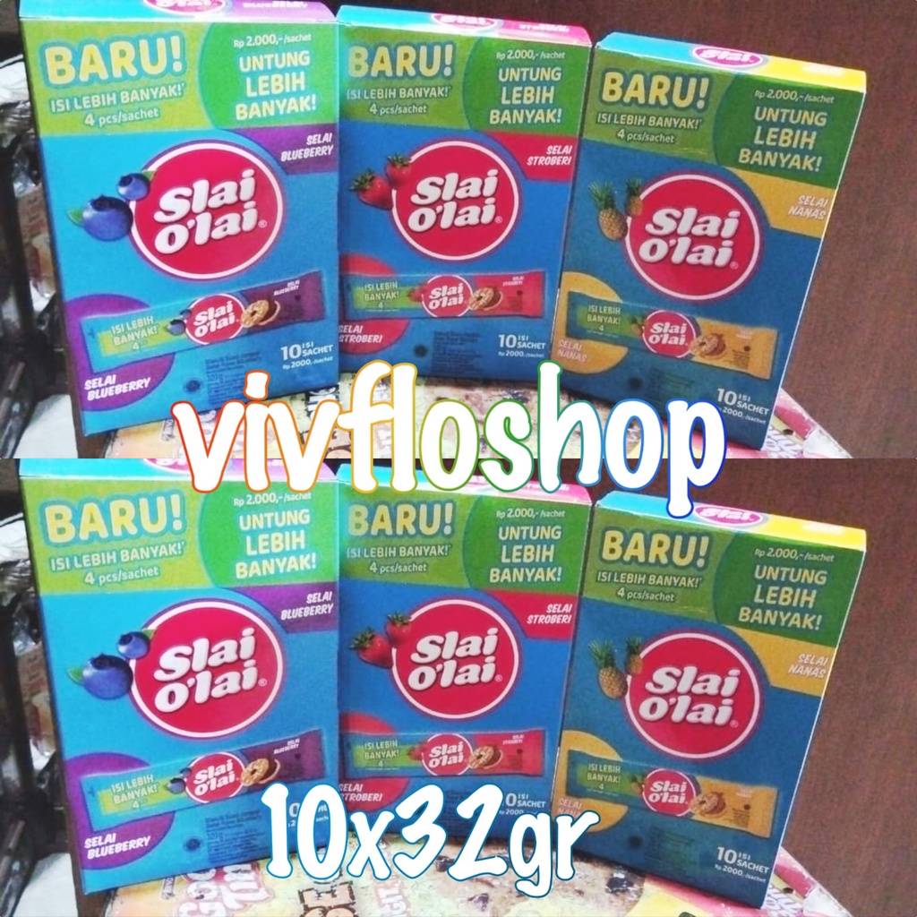 Jual Biskuit Slai Olai Strawberry / Nanas/ Blueberry (10x32 gram ...