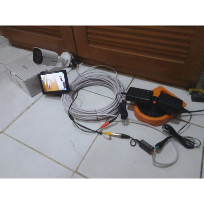 Jual Paket CCTV COLORVU dengan 20M kabel lengkap monitor | Shopee Indonesia