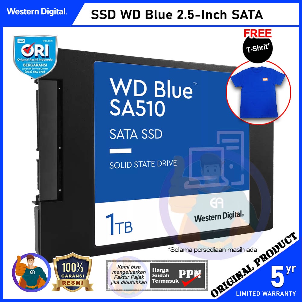 Jual SSD WD BLUE 1TB SA510 2.5-inch SATA | Shopee Indonesia