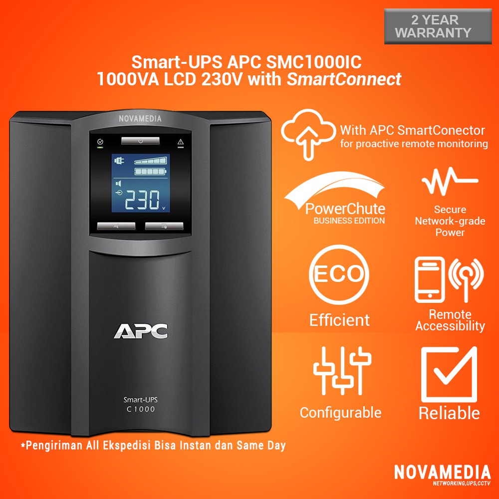 Jual Smart-UPS APC SMC1000IC 1000VA LCD 230V With SmartConnect | Shopee Indonesia
