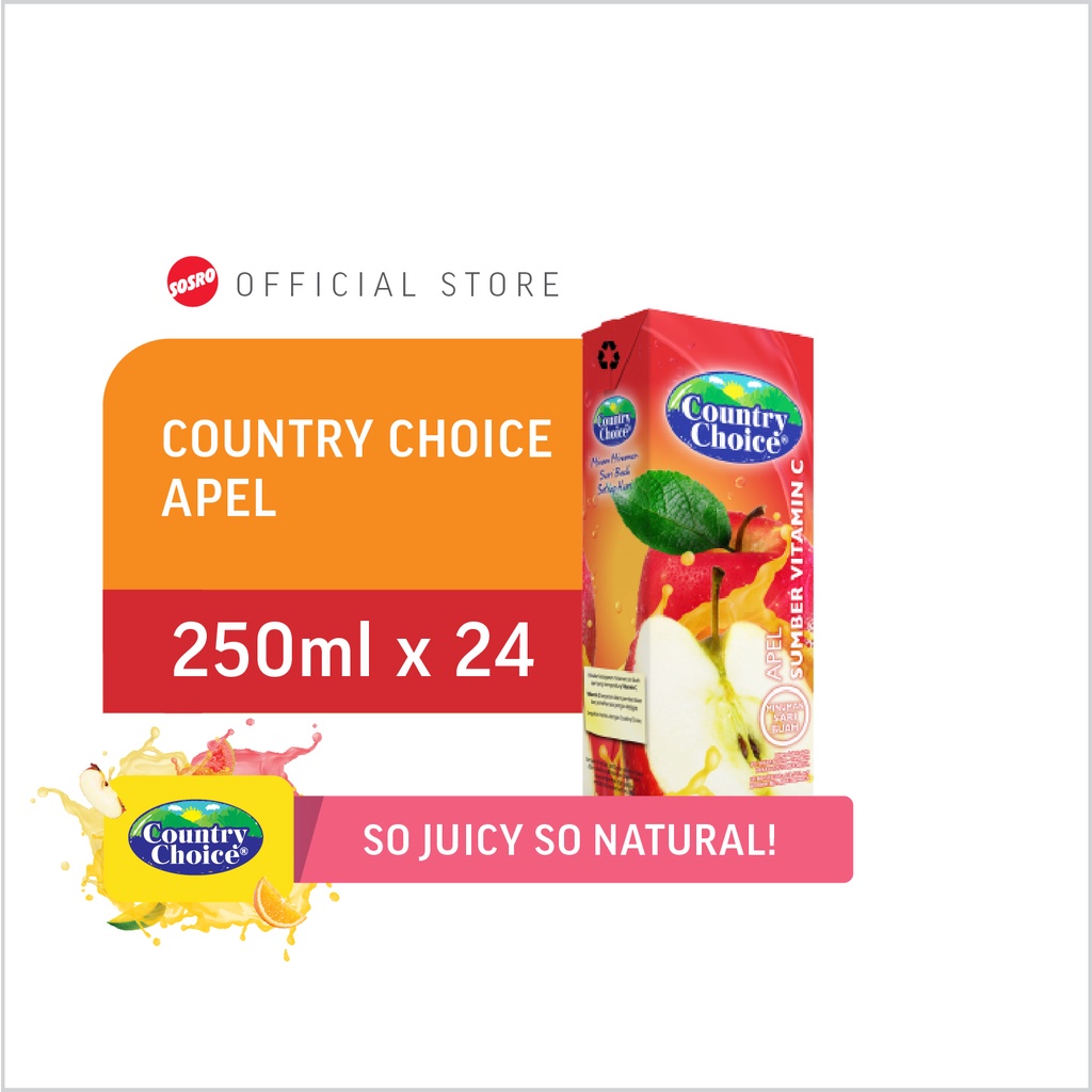 Jual Country Choice Apel 250 ML isi 24 pcs | Shopee Indonesia