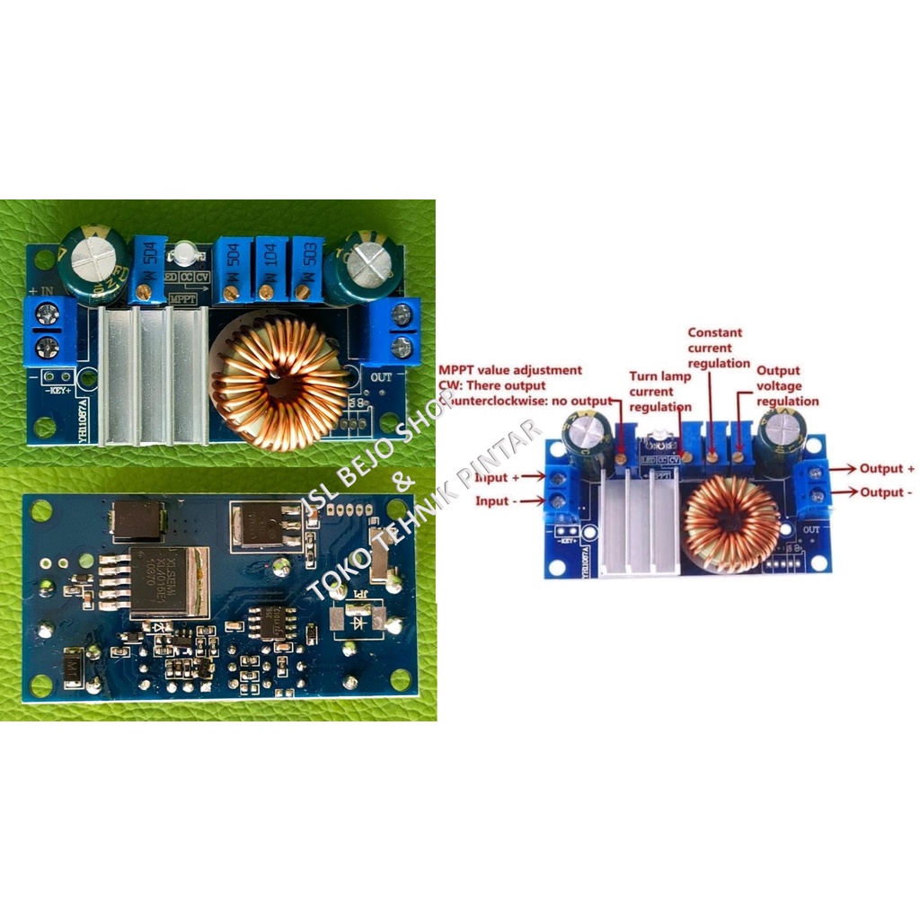 Jual Modul MPPT Solar Charger Controller DC Step Down 5A Solar Panel ...