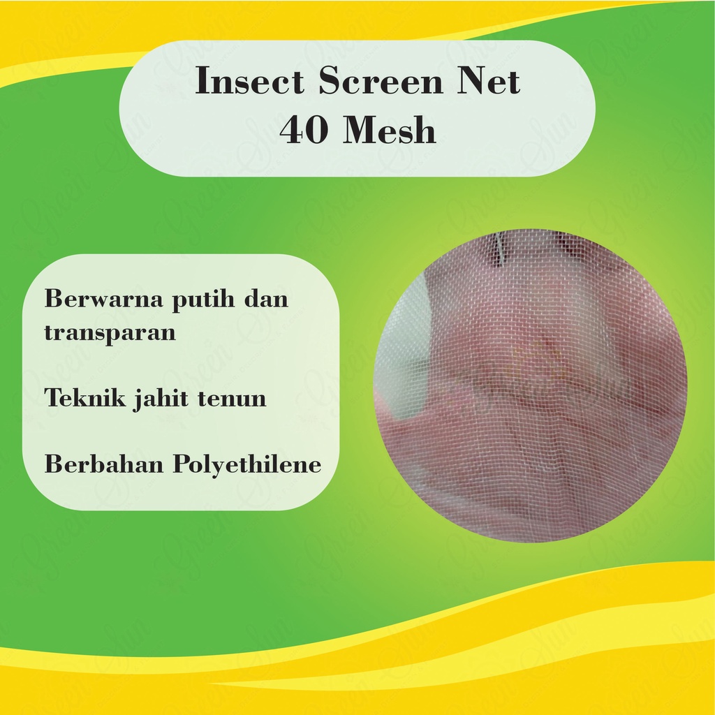 Jual Insect Screen Net Lebar 3 Meter 40 Mesh - Penghalang Hama - Rumah ...