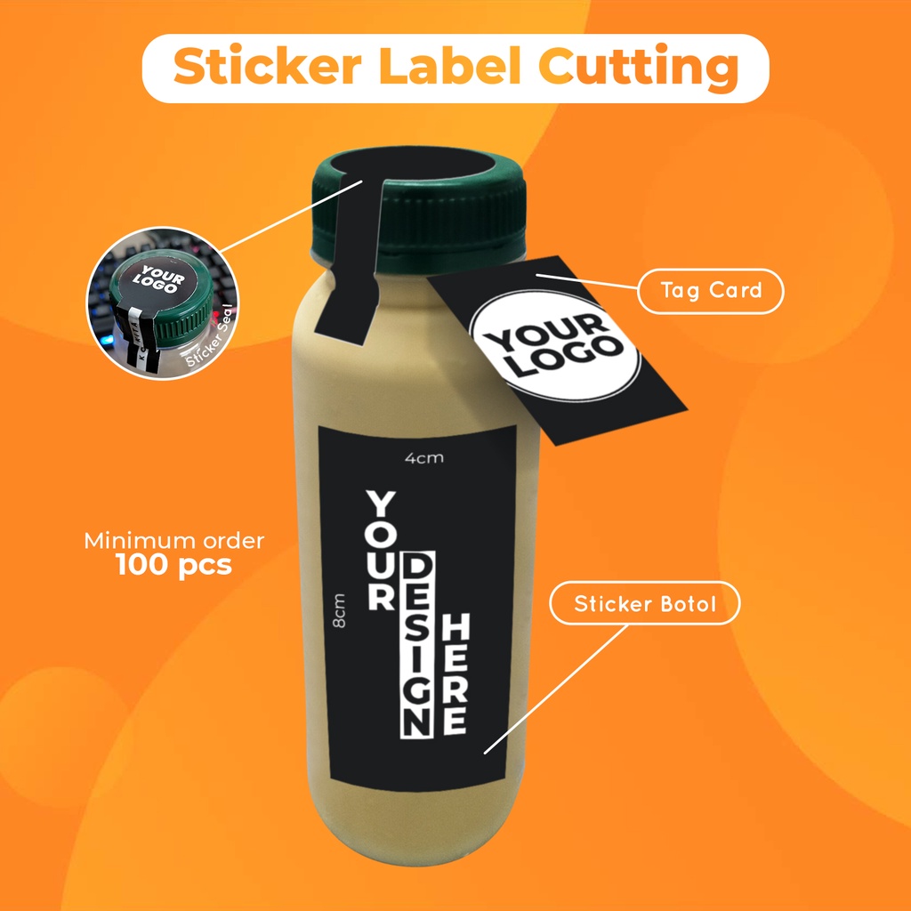 Jual [BM Label] Stiker Botol 250 ml || Desain Custom || Print Tajam ...