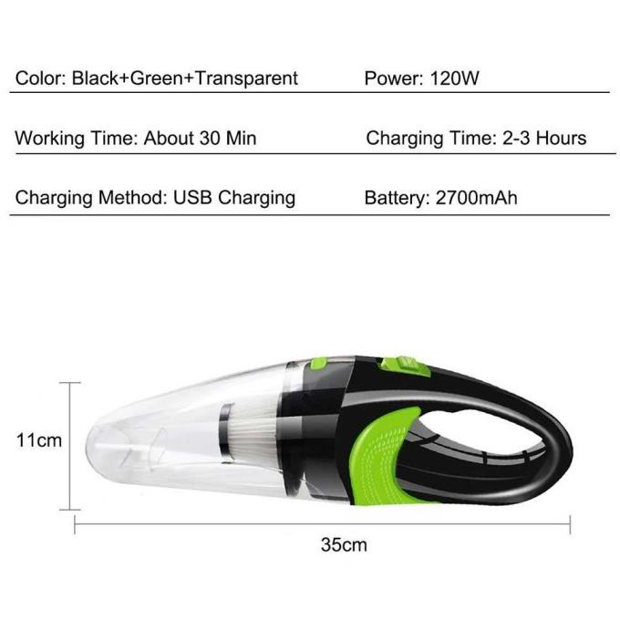 Jual Vacuum/Vakum/Vacum Cleaner Rumah / Mobil Portable Rechargeable ...