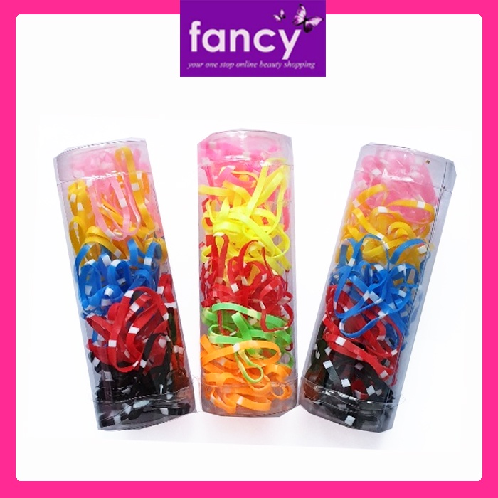 Jual Karet Rambut Tabung Mini isi 100pcs Colorful | Shopee Indonesia