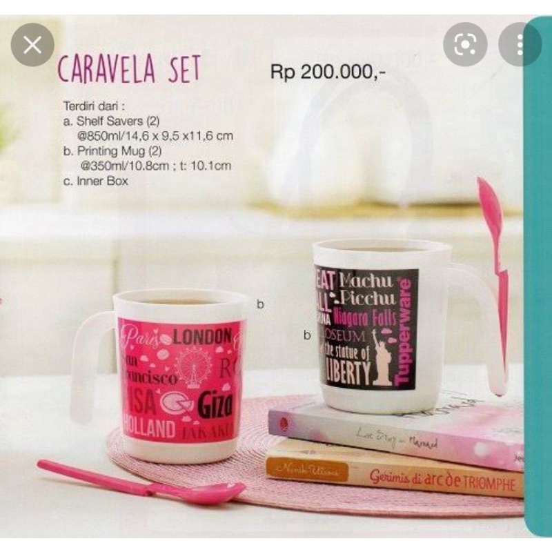 Jual Caravela set tupperware / paket mug dan tempat penyimpanan bumbu ...