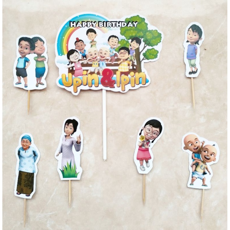 Jual hiasan dekorasi kue cake topper ulang tahun karakter Upin & Ipin ...
