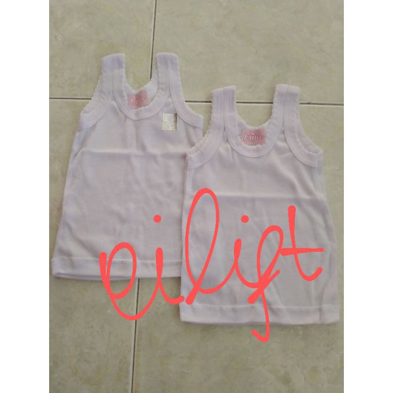 Jual Enjie enji kaos singlet kutang baby newborn bayi baru lahir putih ...