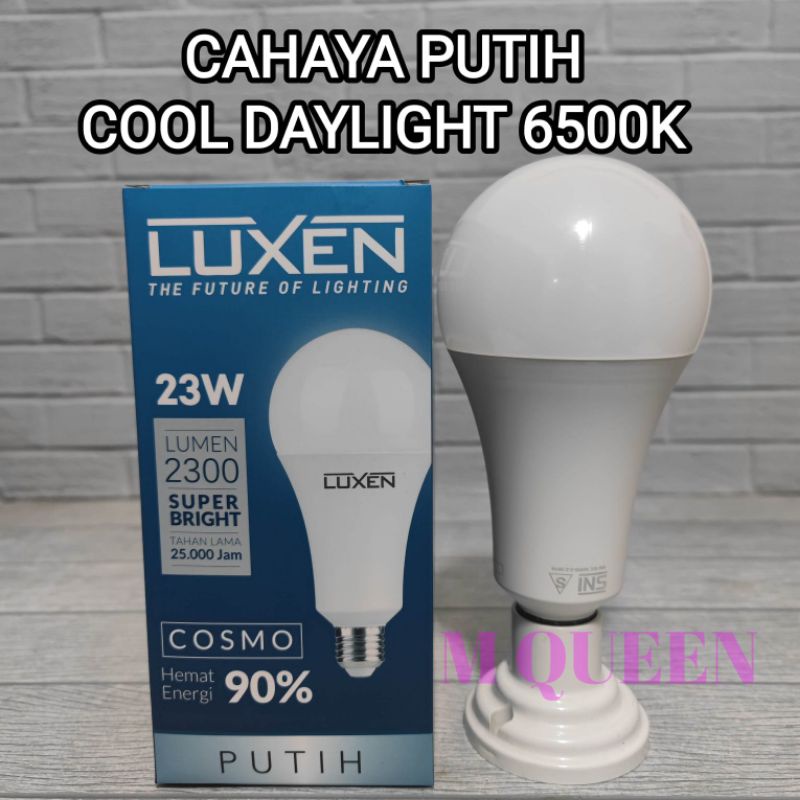 Jual LUXEN LAMPU LED BULB 23W 23 WATT COSMO PUTIH 6500K CDL GARANSI 1 ...