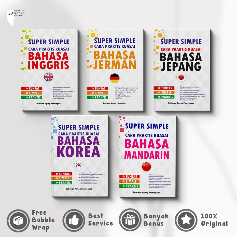 Jual Buku Super Simple Cara Praktis Kuasai Bahasa Inggris,Korea,Mandarin,Jepang,Jerman | C-Klik ...