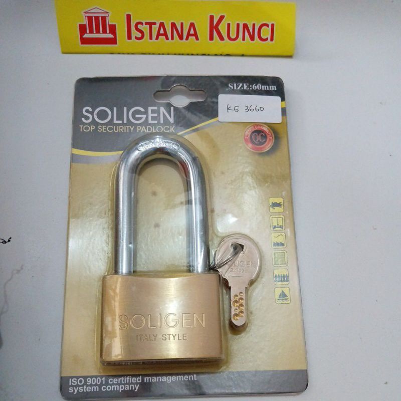 Jual Gembok pintu - Gembok Pagar Merk Soligen size 60mm | Shopee Indonesia
