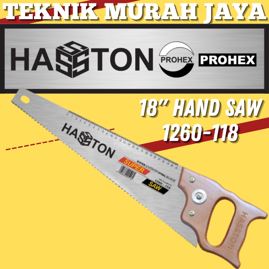 Jual HASSTON PROHEX 1260-118 Gergaji Gorok 18" Graji Kayu Tangan 18 ...