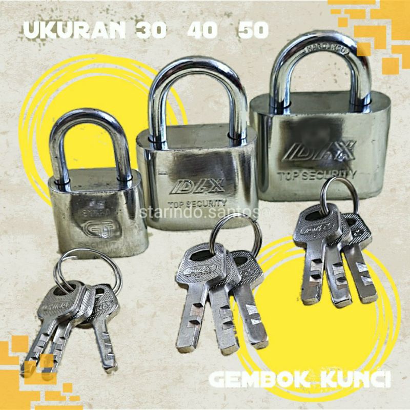 Jual Kulakan 12bj GEMBOK 30mm pagar pintu ukuran 30 mm besi kuat ...