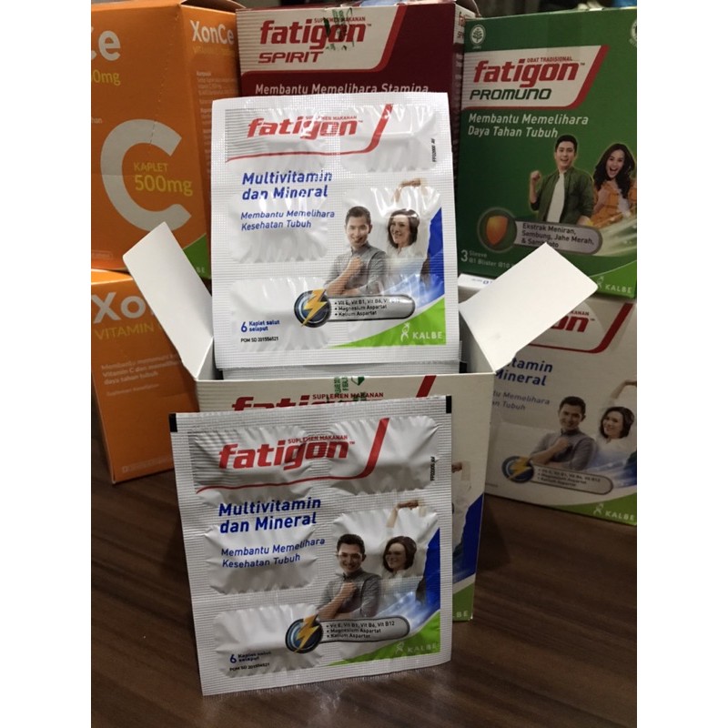Jual Fatigon Multivitamin dan mineral Kemasan Strip isi 6 tablet ...
