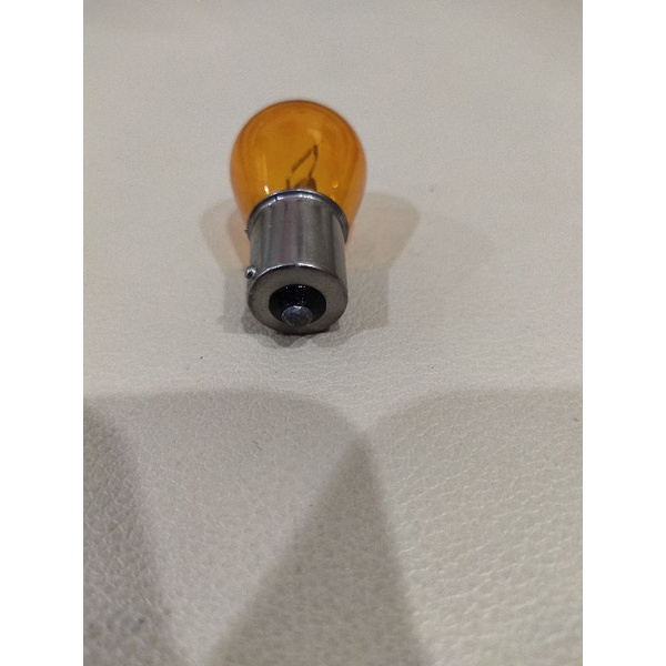Jual Bohlam lampu sein sen kaki miring 1 kaki colok 12v kuning orange ...
