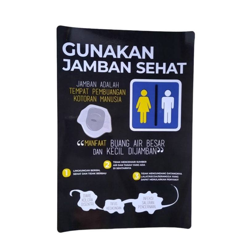 Jual Poster Gunakan Jamban Sehat PHBS STBM kode 79 | Shopee Indonesia