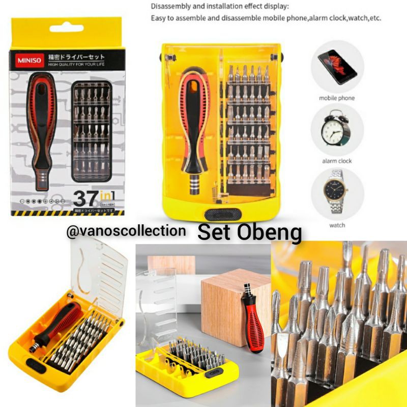 Jual Miniso Screwdriver Set Obeng 37in1 | Shopee Indonesia