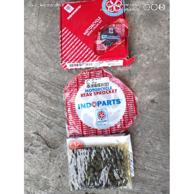 Jual Rantai Kit Gear Set Indoparts Kawasaki Kaze R Gir Set Gigi Roda ...