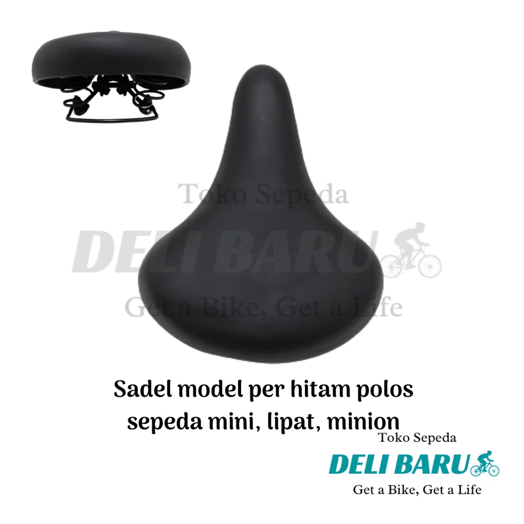 Jual Sadel per hitam polos jok sepeda mini BMX MTB lipat onthel ...