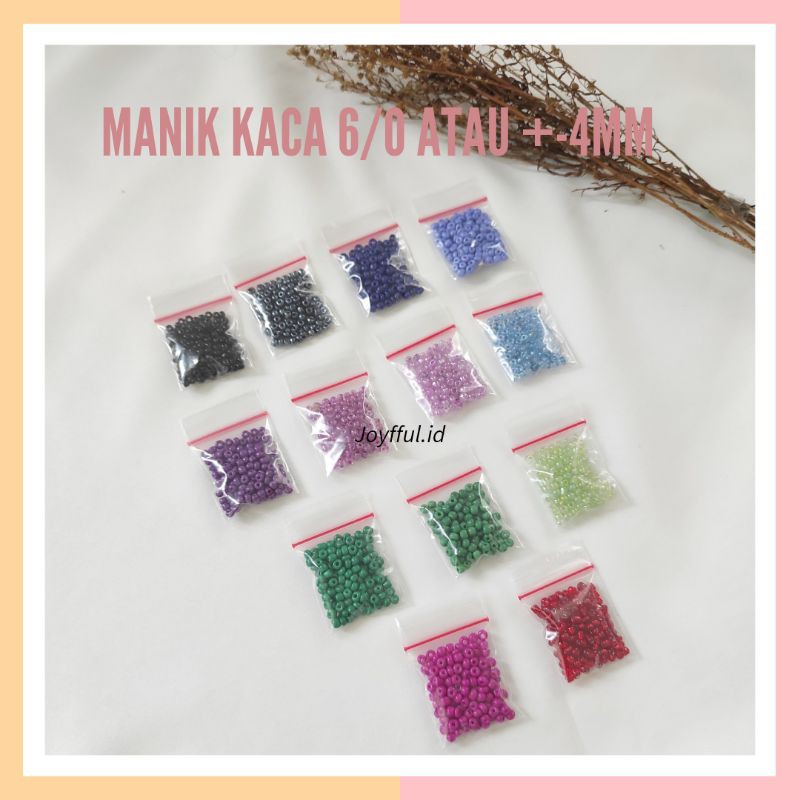 Jual 10 GR MANIK KACA 6/O ATAU +-4MM | Shopee Indonesia